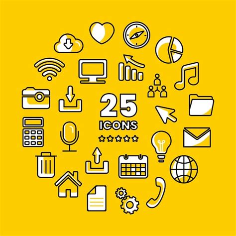 Premium Vector Business Icons Set Flat Line
