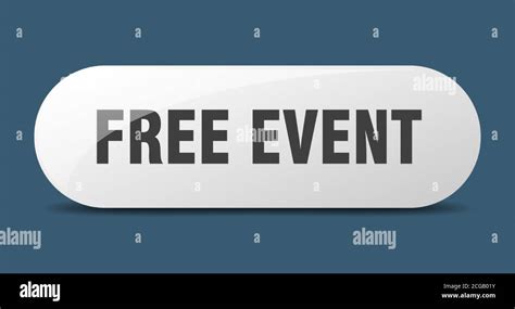 Free Event Button Rounded Glass Sign Sticker Banner Stock Vector