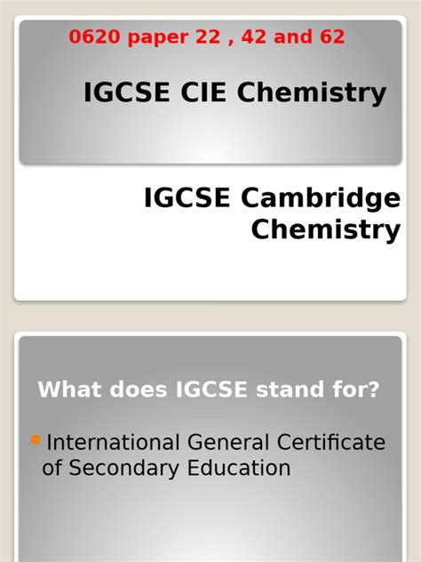 Igcse Cambridge Chemisty 2026 Pdf