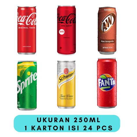 Jual Coca Cola Sprite Fanta Tonic AW Cola Zero Kaleng 250ML