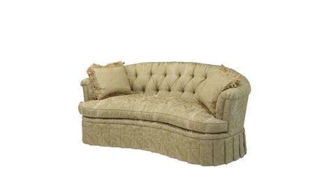 Curved Back Tufted Sofa