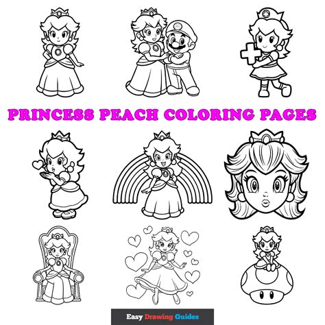 Printable Princess Peach Coloring Page Printable