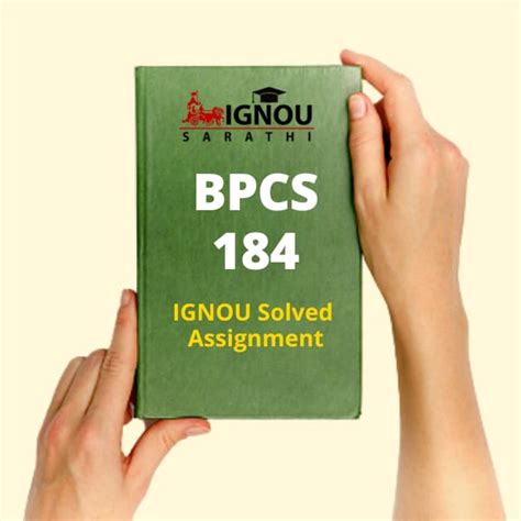 Bpcs 184 Solved Assignment 2023 24 In Hindi Ignou Sarathi