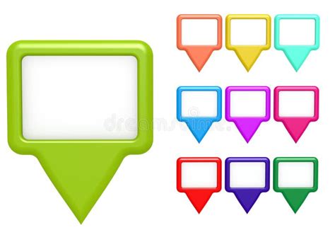 Pointer Square Pin Stock Illustration Illustration Of Location 32543152