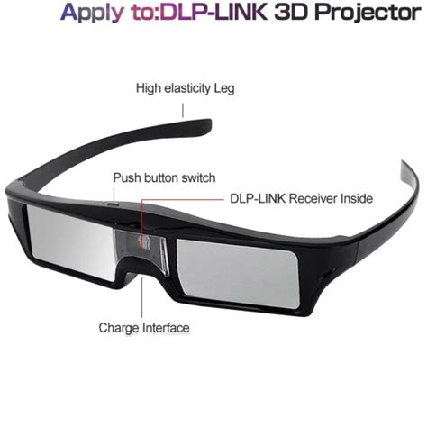 Dlp 3d Active Shutter Glasses For Optoma Epsonsony Lg Acer Dlp Link