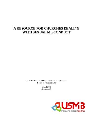 Resource For Churches Dealing With Sexual Misconduct Doc Template PdfFiller