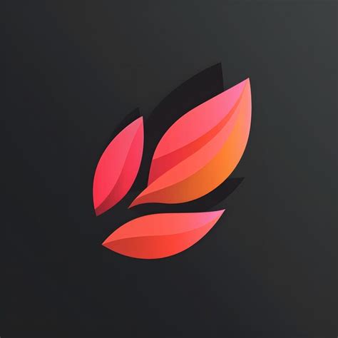 Abstract Multicolor Leaf Design On Dark Background Stock Image