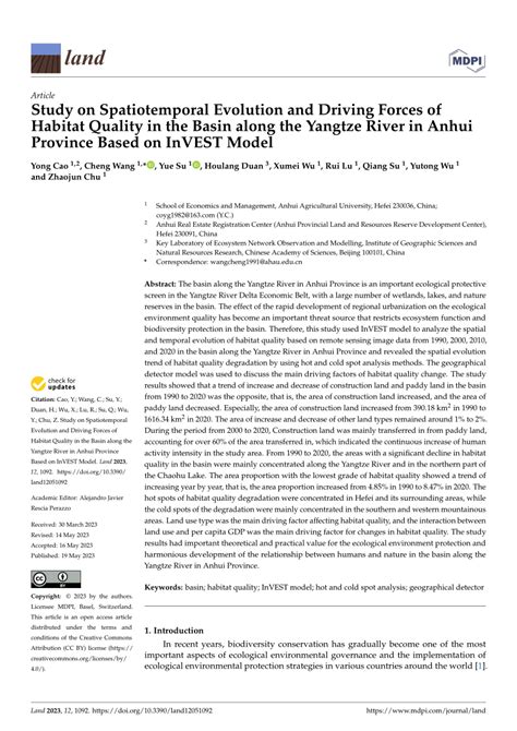 Pdf Study On Spatiotemporal Evolution And Driving Forces Of Habitat