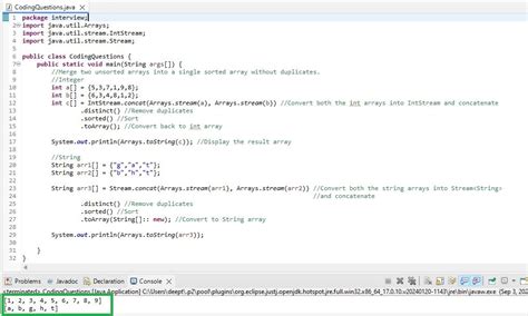 How To Merge Two Unsorted Arrays Using Stream Api Deepthi Vadapalli