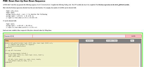 solved fsm down then up then down sequence a fsm with 5
