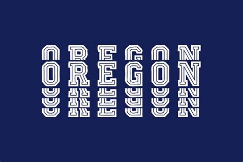 Oregon Stacked Inline Graphic By Basyar Creative Fabrica