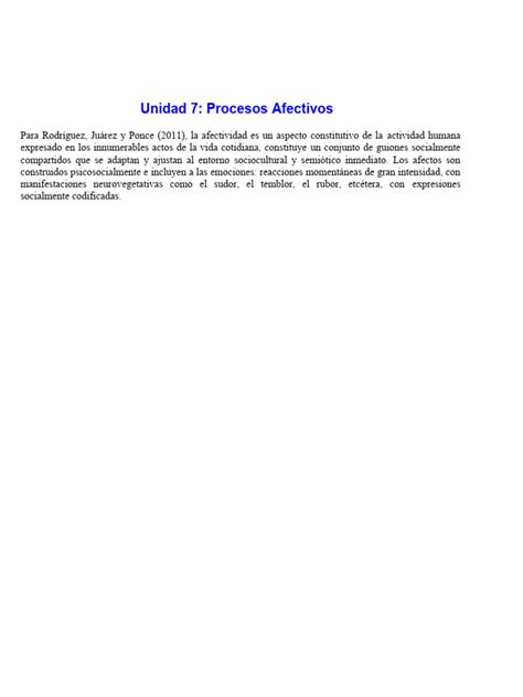 Procesos Afectivos Pdf Las Emociones Estrés Biología