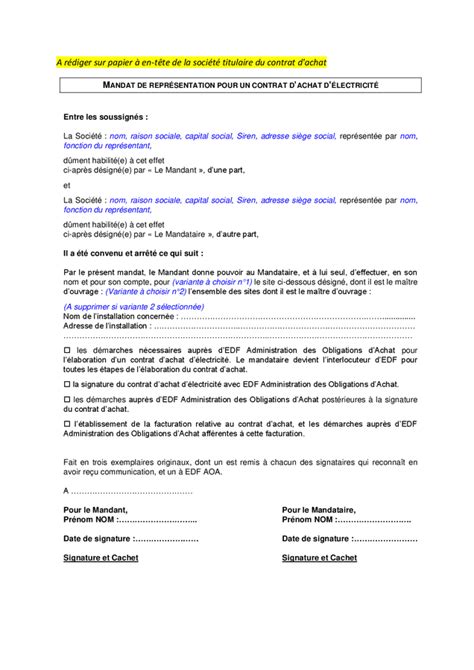 Modele De Mandat De Representation En Justice Modele De Lettre Type