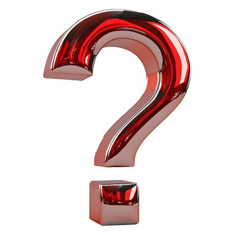 AI Generated 3D Rendering Of A Question Mark Sign On Transparent