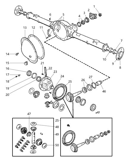 Axle Rear With Differential And Carrier 2007 Chrysler Aspen