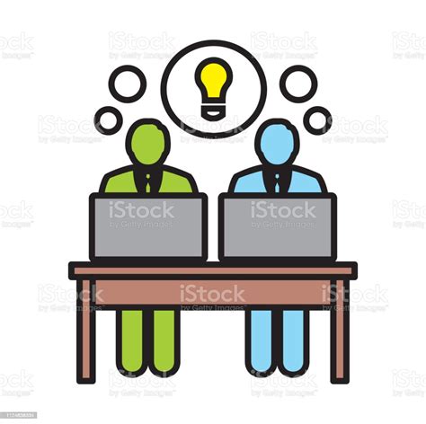 흰색 배경 그래픽 및 웹 디자인 현대 간단한 벡터 기호에 대 한 개요 아이콘 Coworking 인터넷 개념입니다 웹사이트 디자인