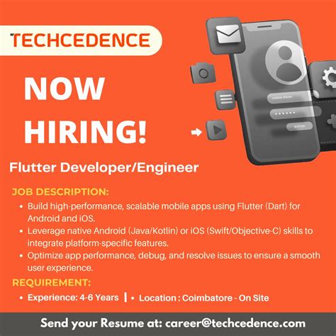 Techcedence On Linkedin Hiringalert Flutterdeveloper