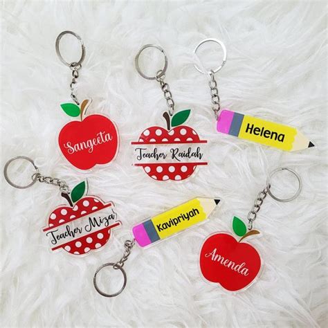 Personalized Teacher Acrylic Keychains Singapore Teacher S Day Gift