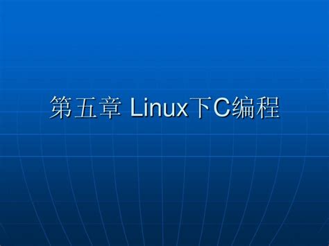 第五章 Linux下c编程word文档免费下载文档大全