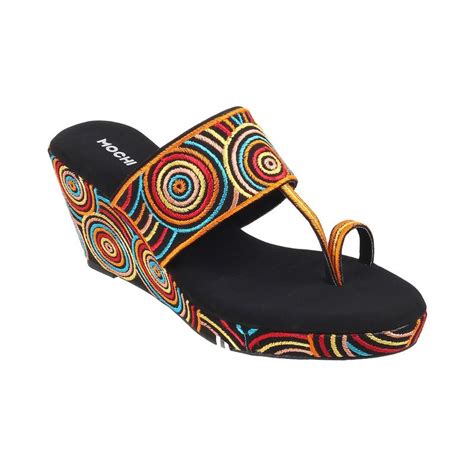 Buy Mochi Women Beaded Black Wedges Online