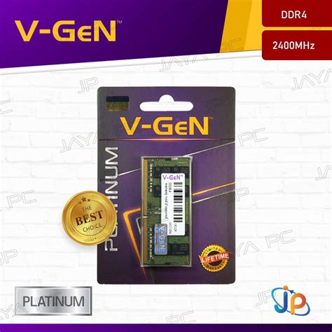 Jual Memory Ram V Gen Platinum Sodimm 8gb Ddr4 Pc19200 2400mhz Shopee Indonesia