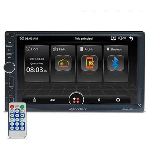 Multimidia Roadstar Full Touch 7 1 Din Mp5 Fm Usb Charger Bluetooth Wi Fi 4x50w Rms