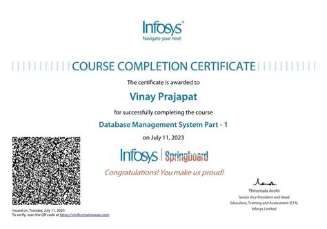 Vinay Prajapat On Linkedin Datascience Database Certification