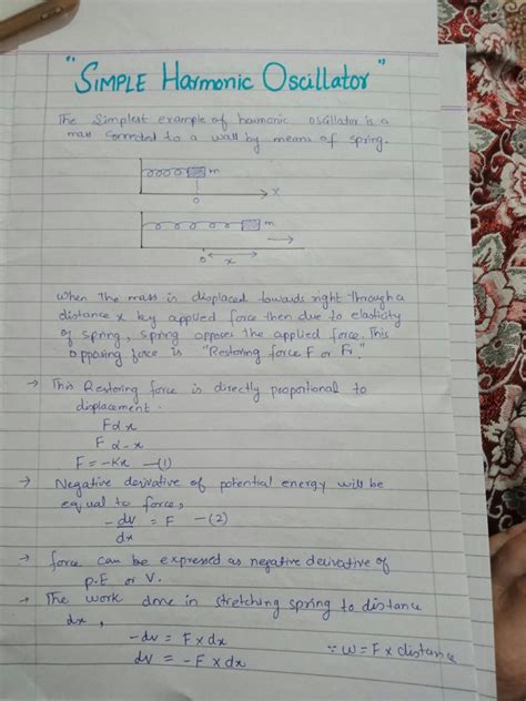 Solution Simple Harmonic Oscillator Studypool