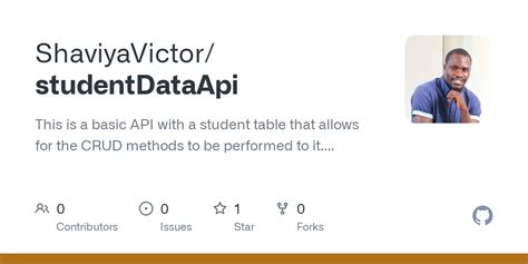 GitHub ShaviyaVictor StudentDataApi This Is A Basic API With A Student Table That Allows For