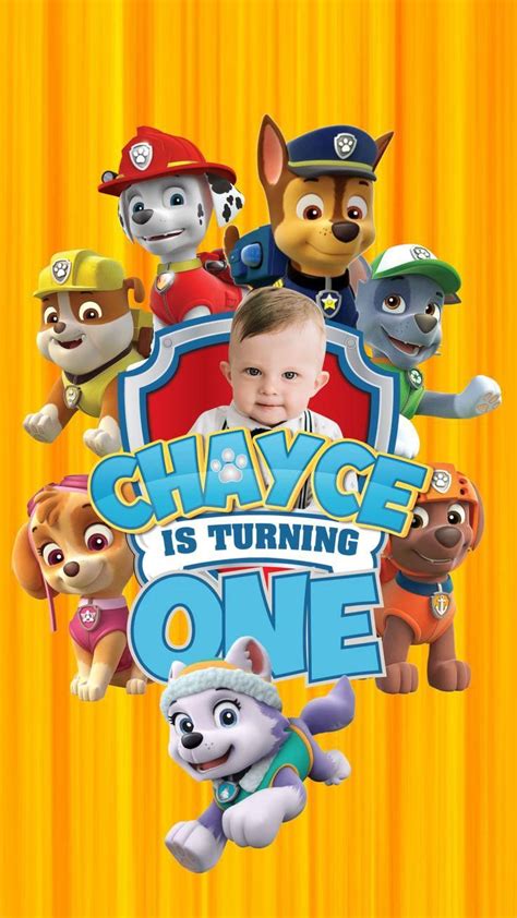 Paw Patrol Animated Video Birthday Invitation Graphica Loca Shop