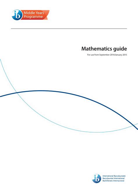 pdf mathematics guide kodaikanal international school · mathematics