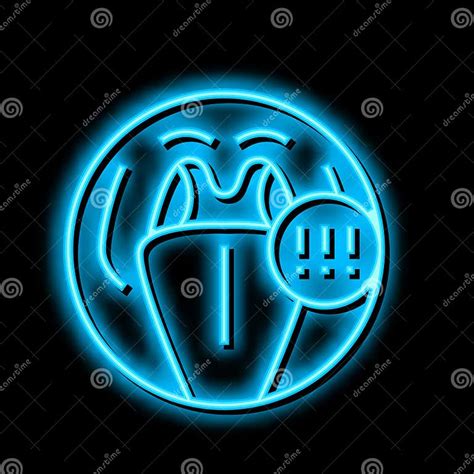 Tonsils Adenoid Problems Neon Glow Icon Illustration Stock Vector