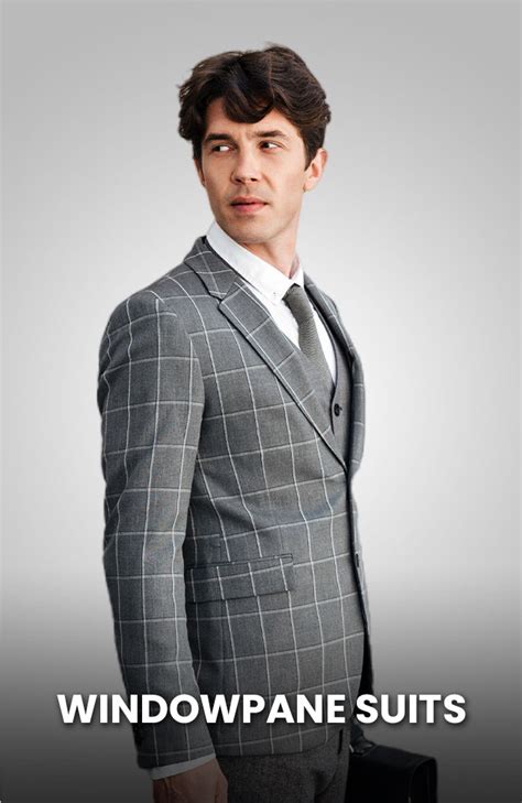 Windowpane Suits For Men Emensuits