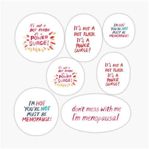 Menopause Humorous Hot Flash Stickers Sticker For Sale By Siskikalla