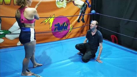 Female Wrestler Ties Up A Guy In A Ring Part 2 The Wrestling