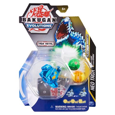 Bakugan Platinum Power Up Pack Aquos Platinum Neo Trox Evolutions