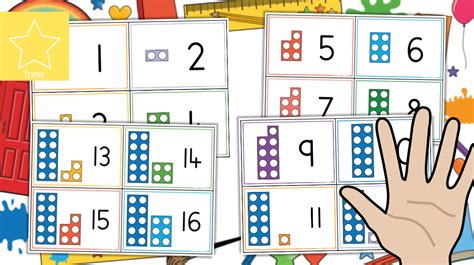 Teachers Pet Numicon Cards With Numbers To 20