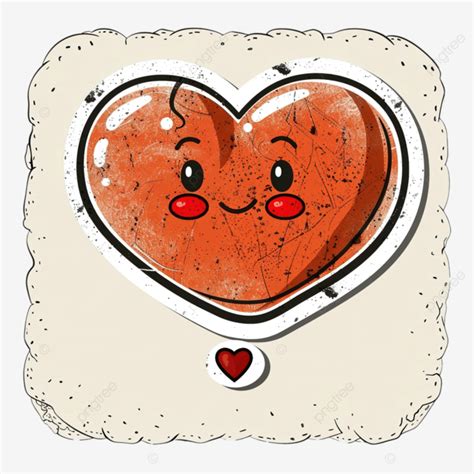 만화 행복한 사랑의 마음과 고민된 스티커로 생각 거품 사랑 마음 행복하다 Png 일러스트 및 이미지 에 대한 무료 다운로드