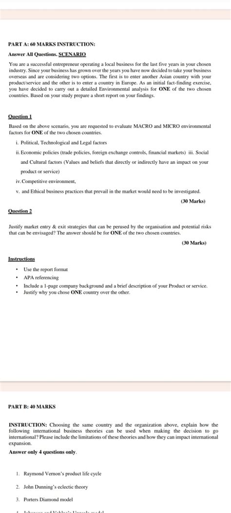 Solved PART A 60 MARKS INSTRUCTION Answer All Questions Chegg