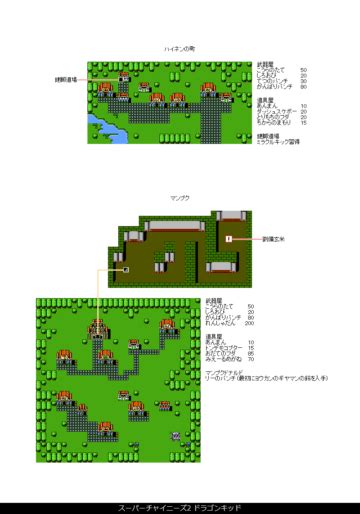 スーパーチャイニーズ2 ドラゴンキッド レトロrpgの攻略マップ
