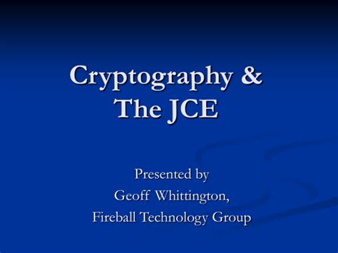 The Java Cryptography Extension