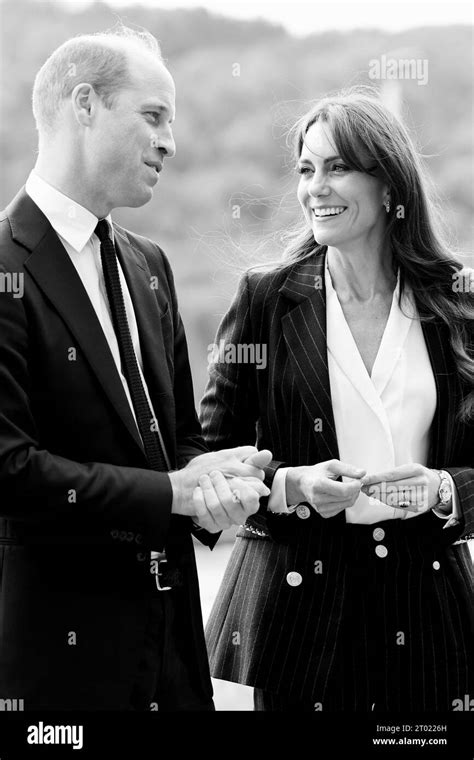 The Prince And Princess Of Wales During A Visit To Fitzalan High School