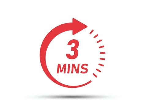 3 minute on stopwatch icon in flat style clock face timer vector