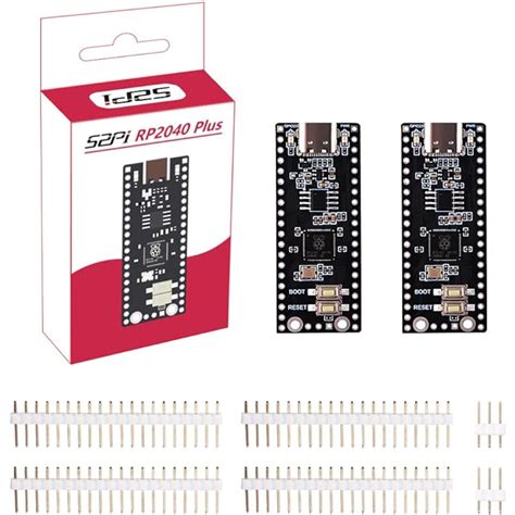 52pi 2pcs Rp2040 Plus With Headers Rp2040 Based Microcontroller Board Dual Arm Cortex M0