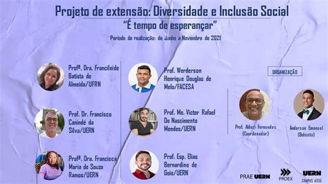 Projeto De Extensão Diversidade E Inclusão Social É Tempo De