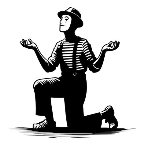 El Mimo Actuando En Una Escena Vector Premium Generado Con Ia