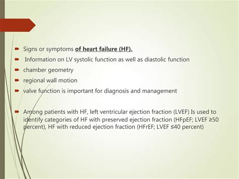 Lv Systolic Function Pptx