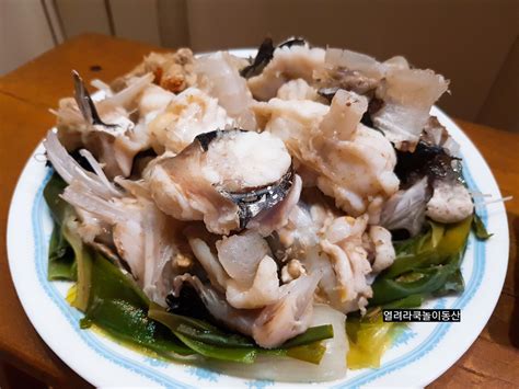 담백한 저염식 아구수육 아귀수육