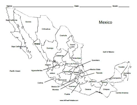 152 Printable Map Of United States And Mexico Printable Map Of The Us