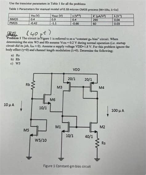 Solved Use The Transistor Parameters In Table For All The Chegg Com